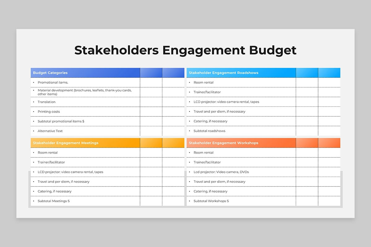 Stakeholders Project Engagement PowerPoint Template | Nulivo Market