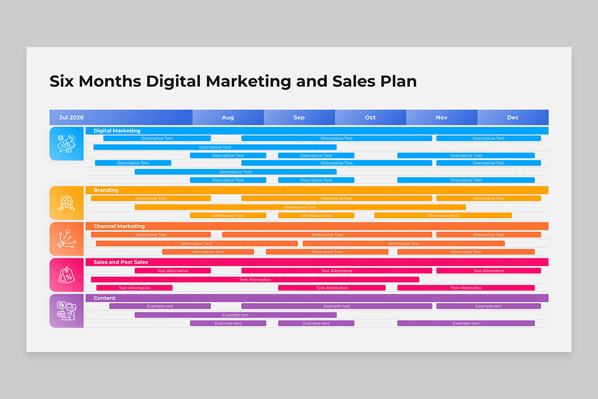 Six Months Sales Plan PowerPoint Template | Nulivo Market