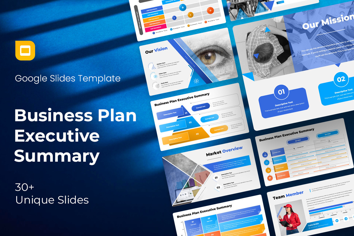 Business Plan Executive Summary Google Slides Template | Nulivo Market