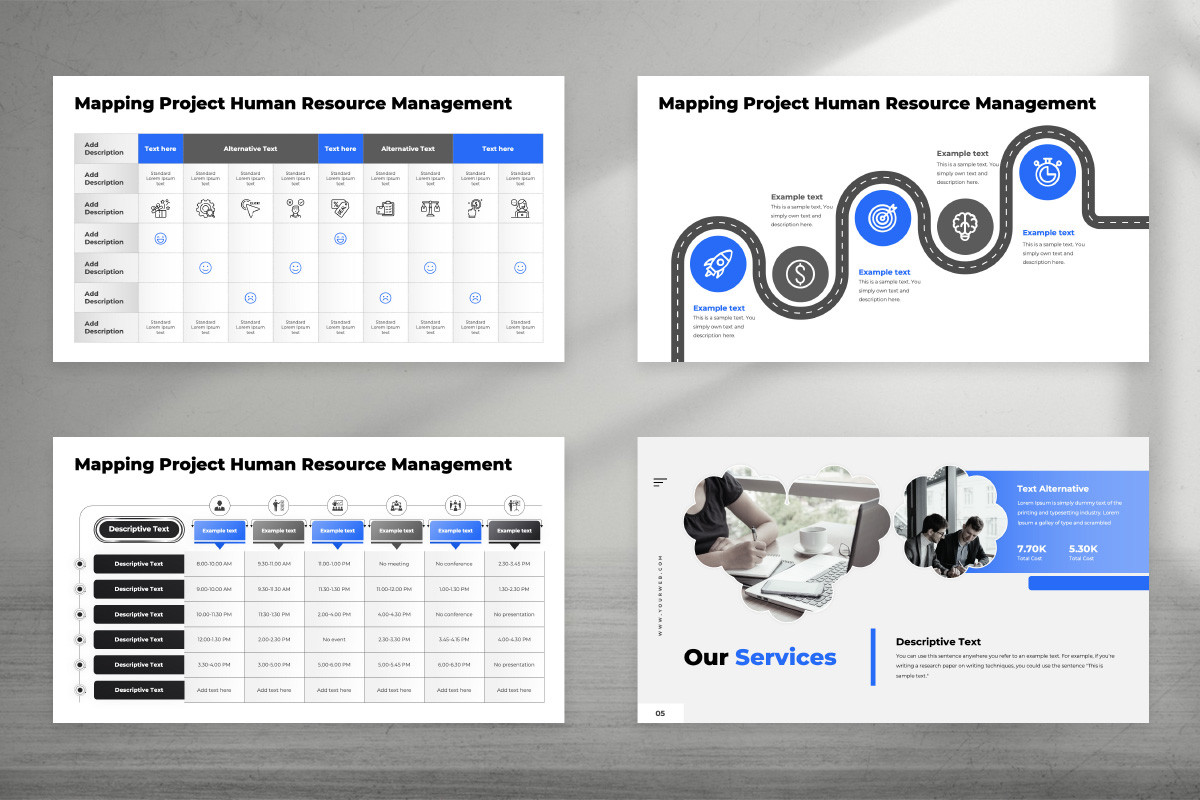Mapping Project Human Resource Management Keynote Template | Nulivo Market