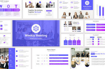 Weekly Meeting PowerPoint Template | Nulivo Market