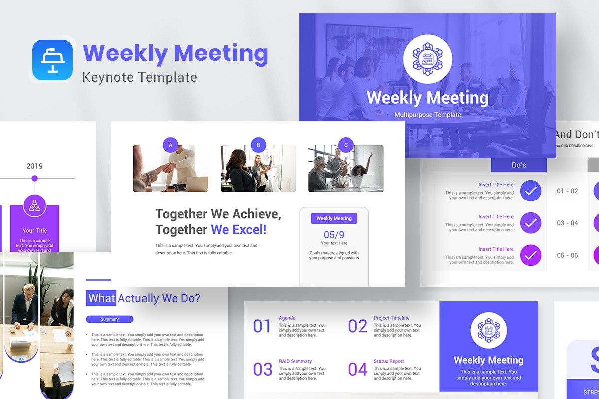 Weekly Meeting Keynote Template | Nulivo Market