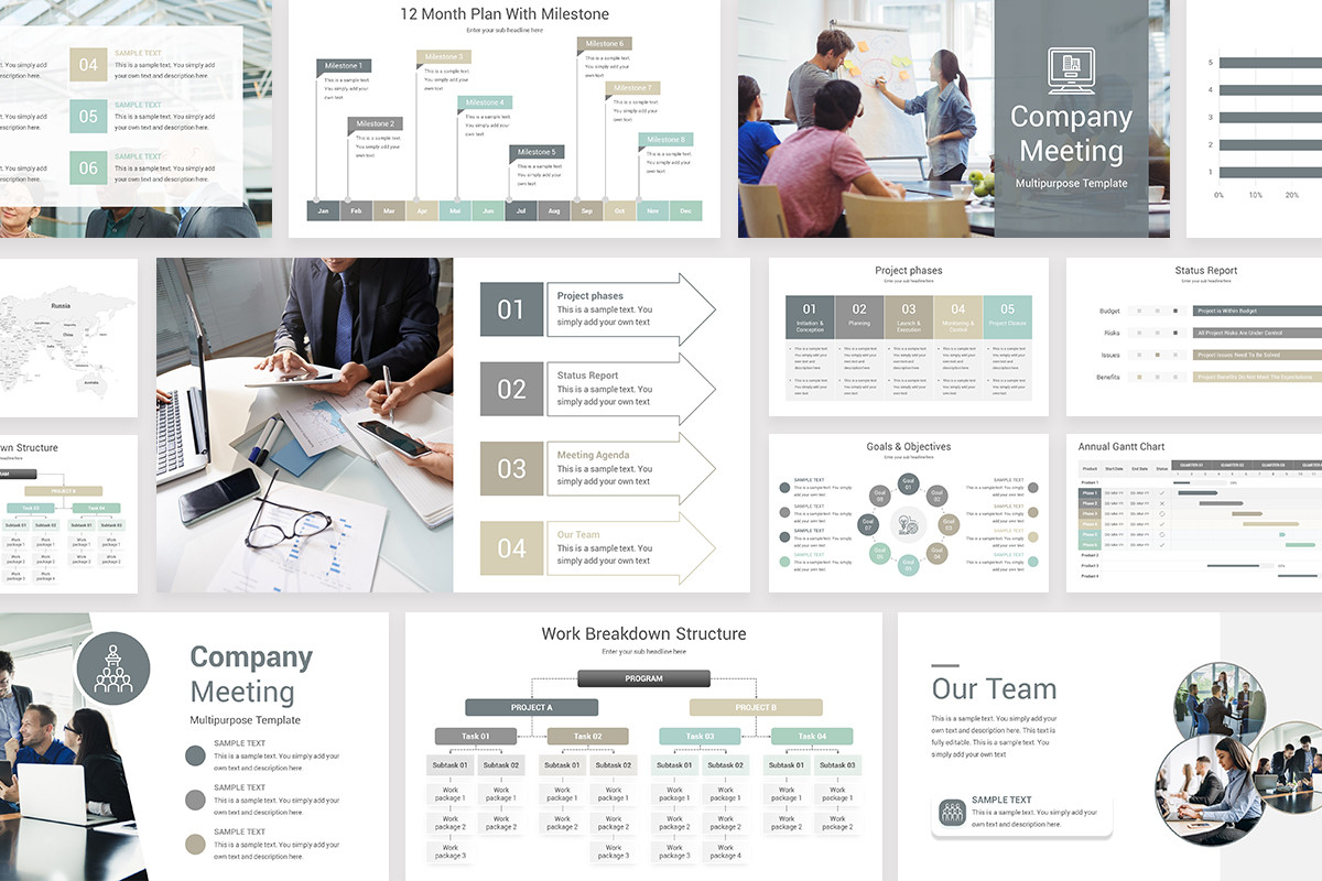 Company Meeting Google Slides Template | Nulivo Market