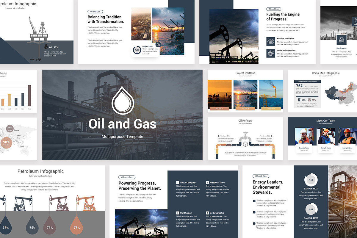 Oil and Gas PowerPoint Template | Nulivo Market