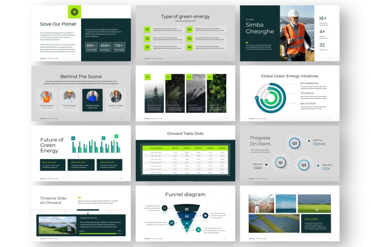 Green Energy PowerPoint Template | Nulivo Market