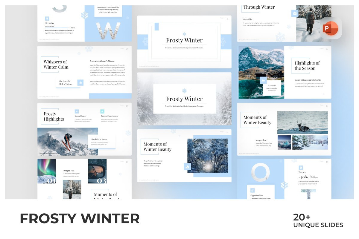 Frosty Winter PowerPoint Template | Nulivo Market