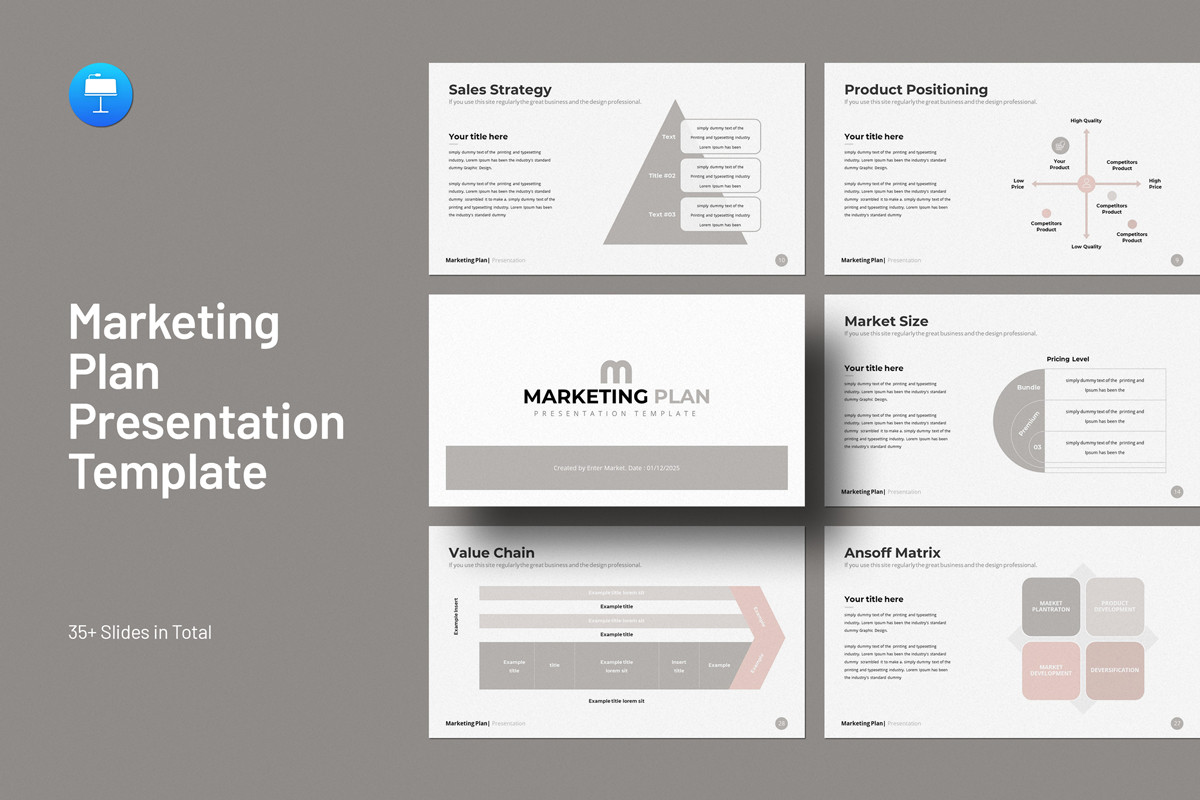 Marketing Plan Keynote Template | Nulivo Market