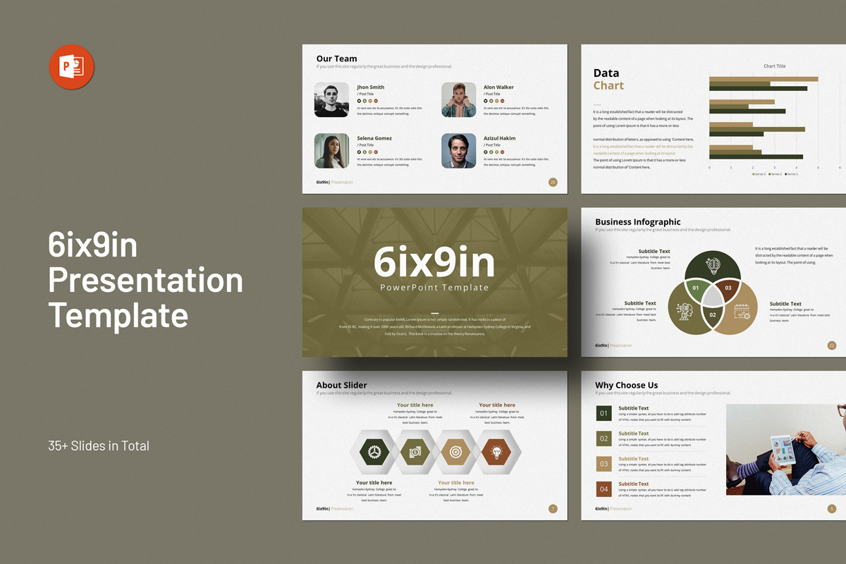 6ix9in PowerPoint Presentation Template | Nulivo Market