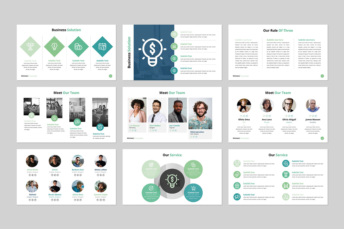 Minimal Google Slides Presentation Template | Nulivo Market