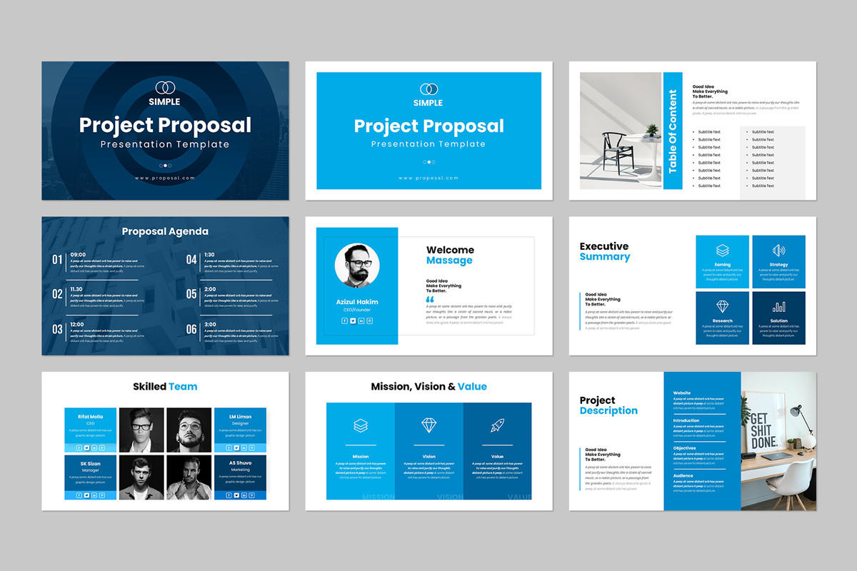 Project Proposal Google Slides Template | Nulivo Market