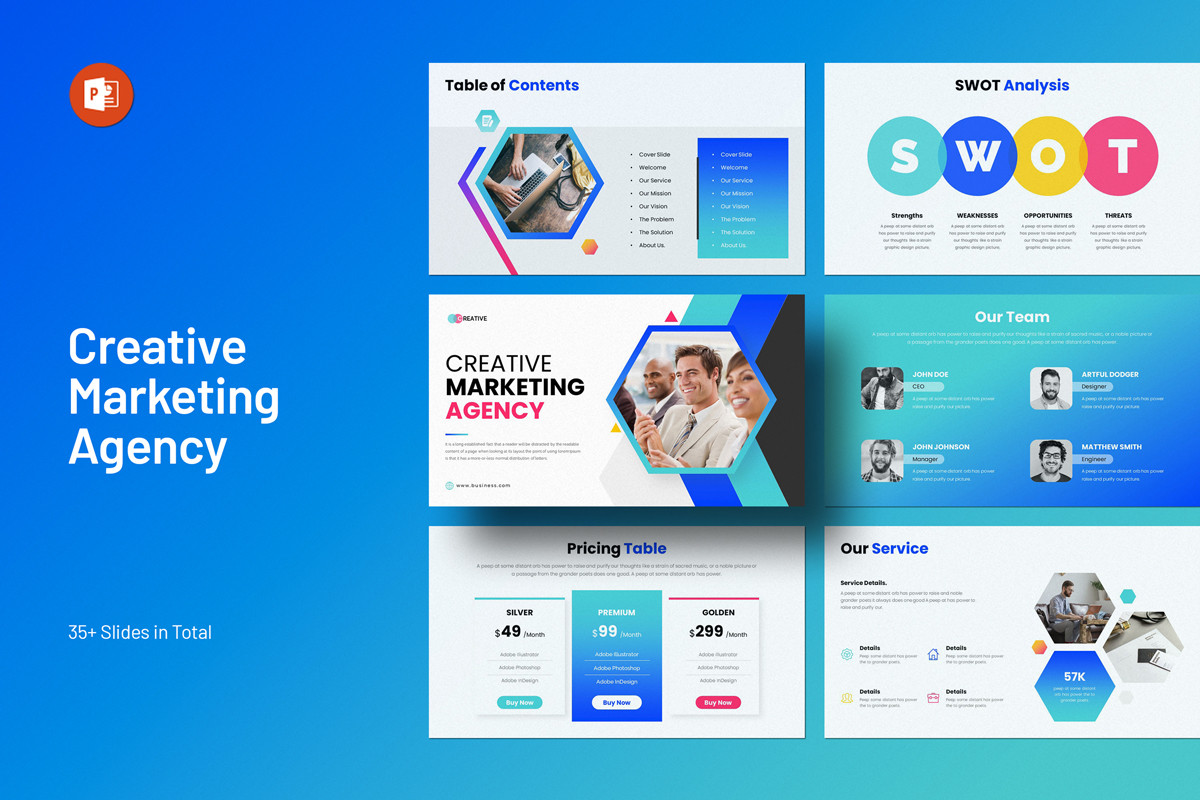 Creative Marketing Agency PowerPoint Template | Nulivo Market