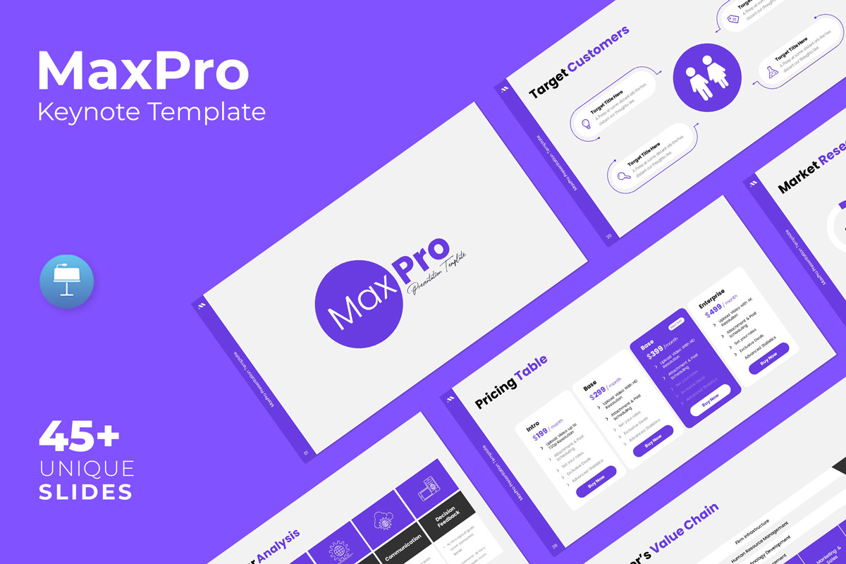 MaxPro Keynote Presentation Template | Nulivo Market