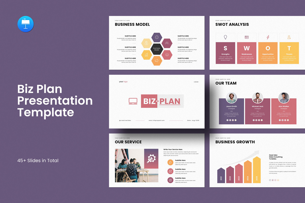Biz Plan Keynote Template | Nulivo Market
