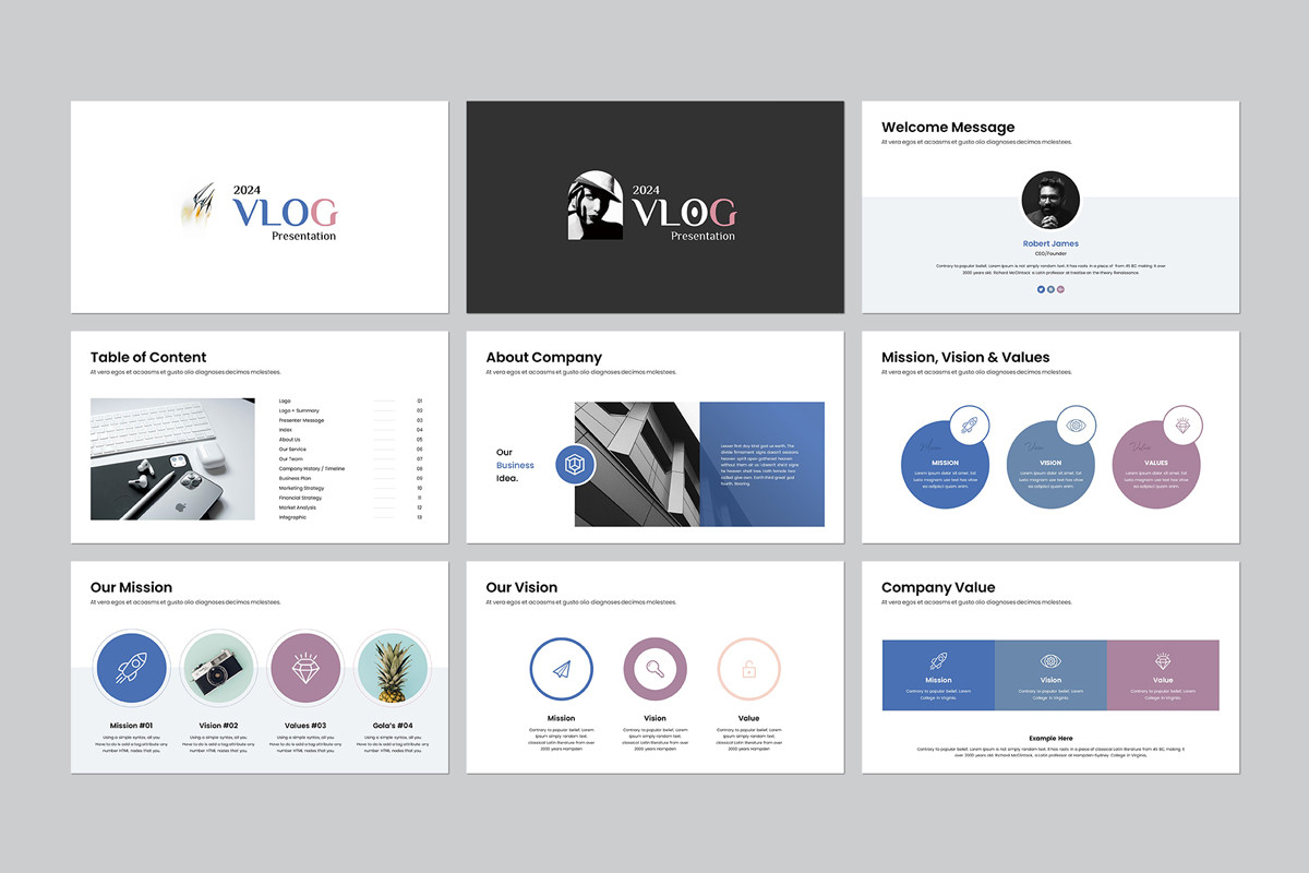 Vlog PowerPoint Presentation Template | Nulivo Market