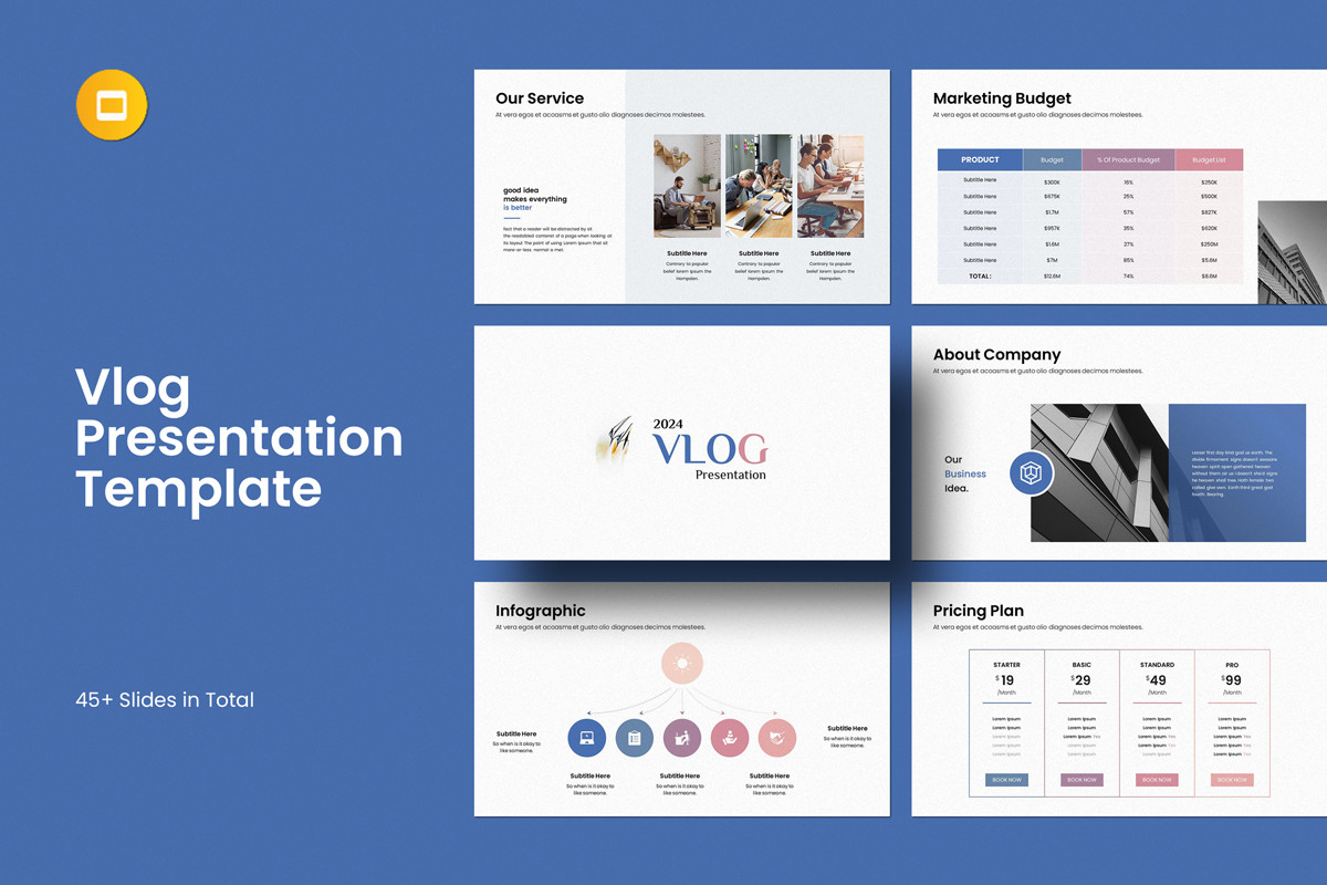 Vlog Google Slides Presentation Template | Nulivo Market
