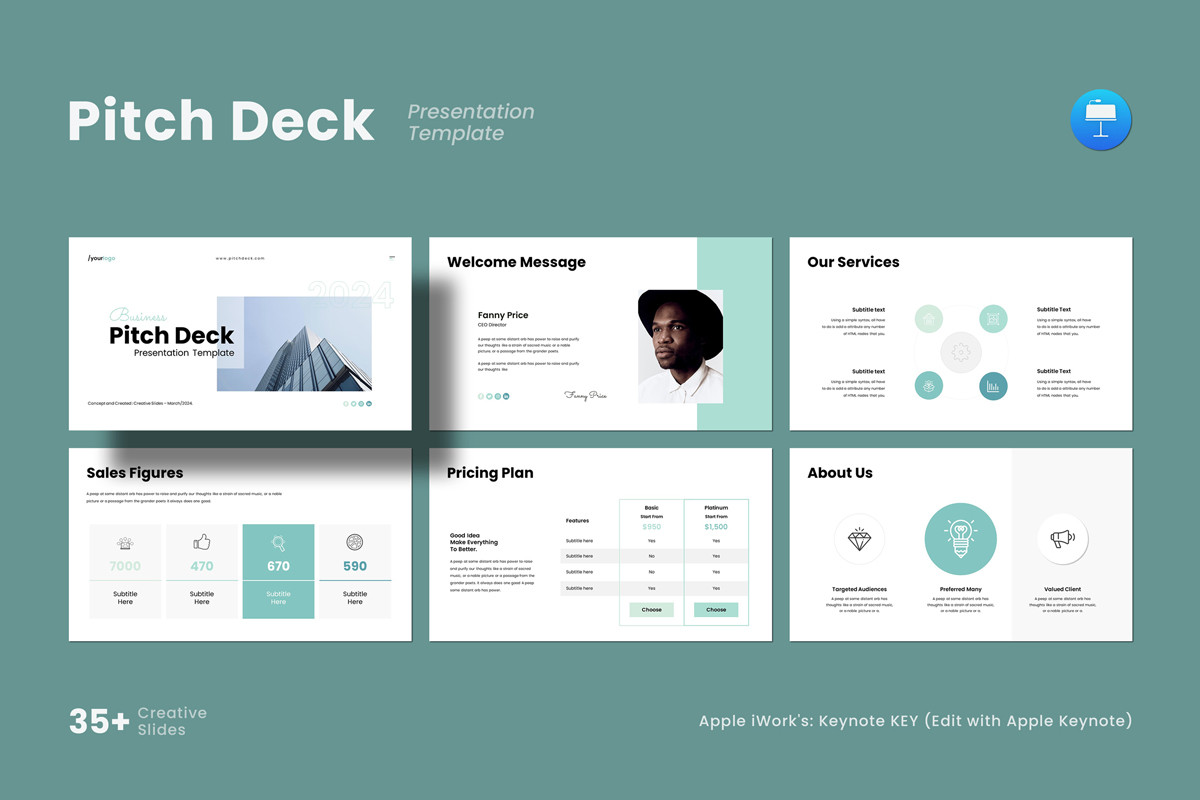 Pitch Deck Keynote Template | Nulivo Market