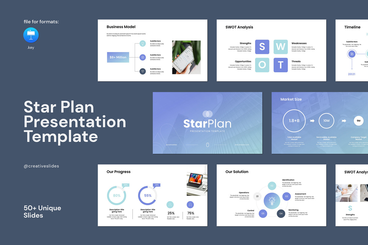 Business Star Plan Keynote Template | Nulivo Market