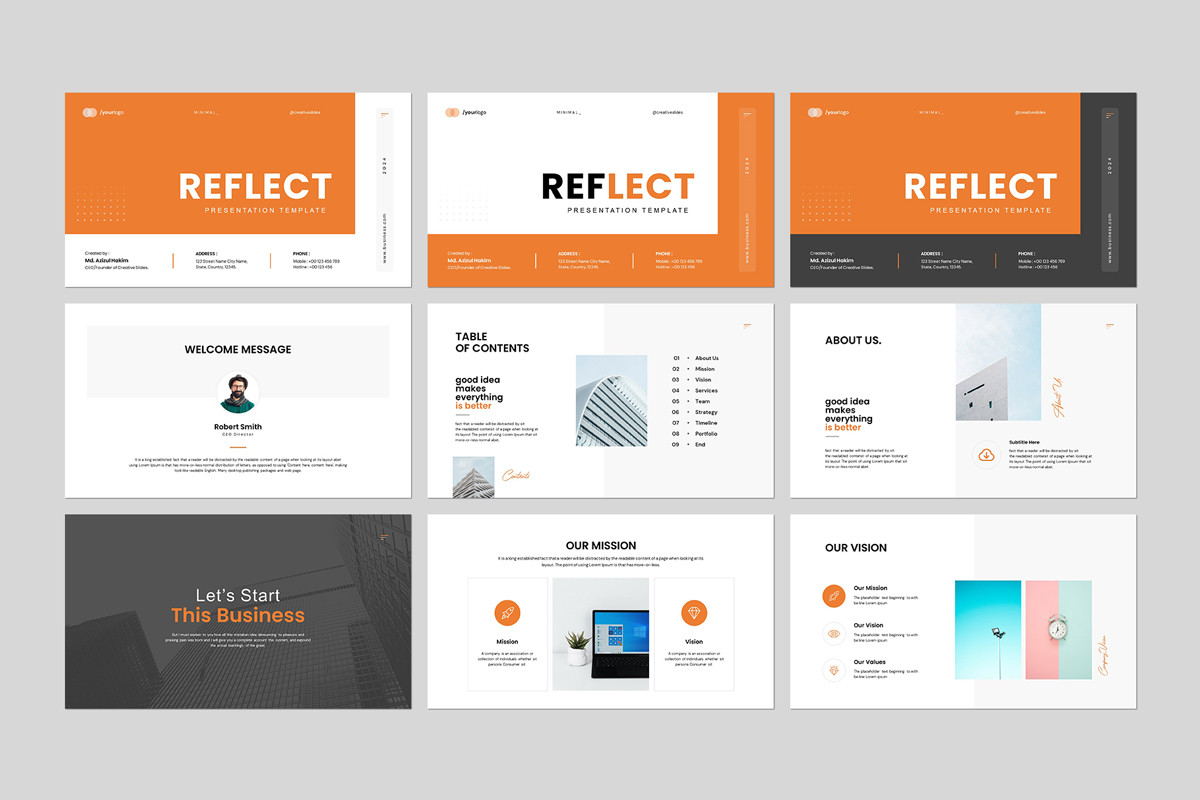 Reflect Google Slides Template | Nulivo Market