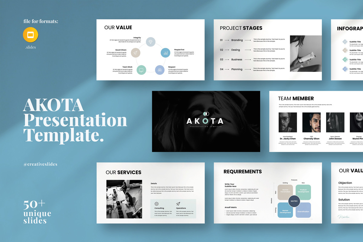 Akota Google Slides Presentation Template | Nulivo Market