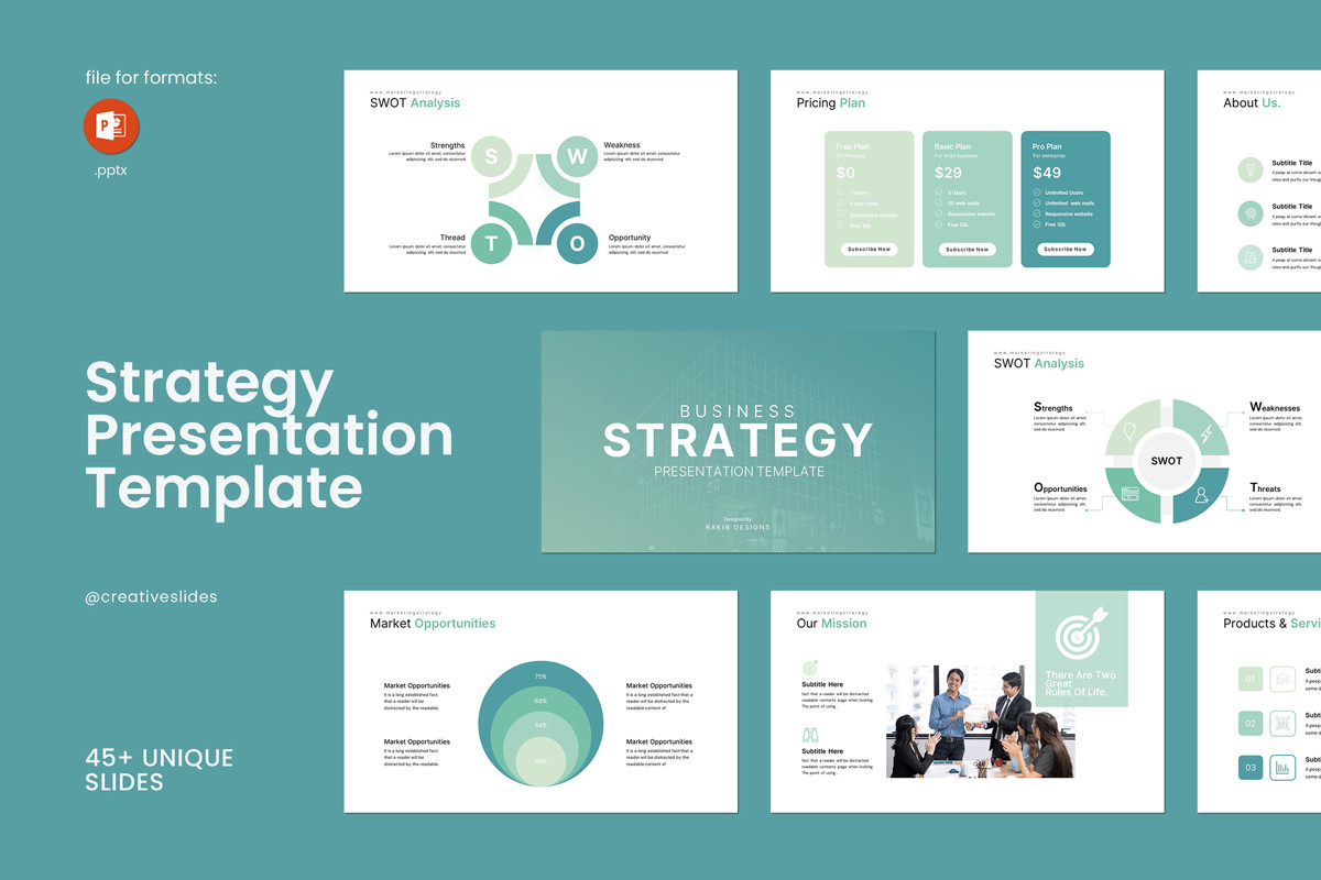 Business Strategy PowerPoint Template | Nulivo Market