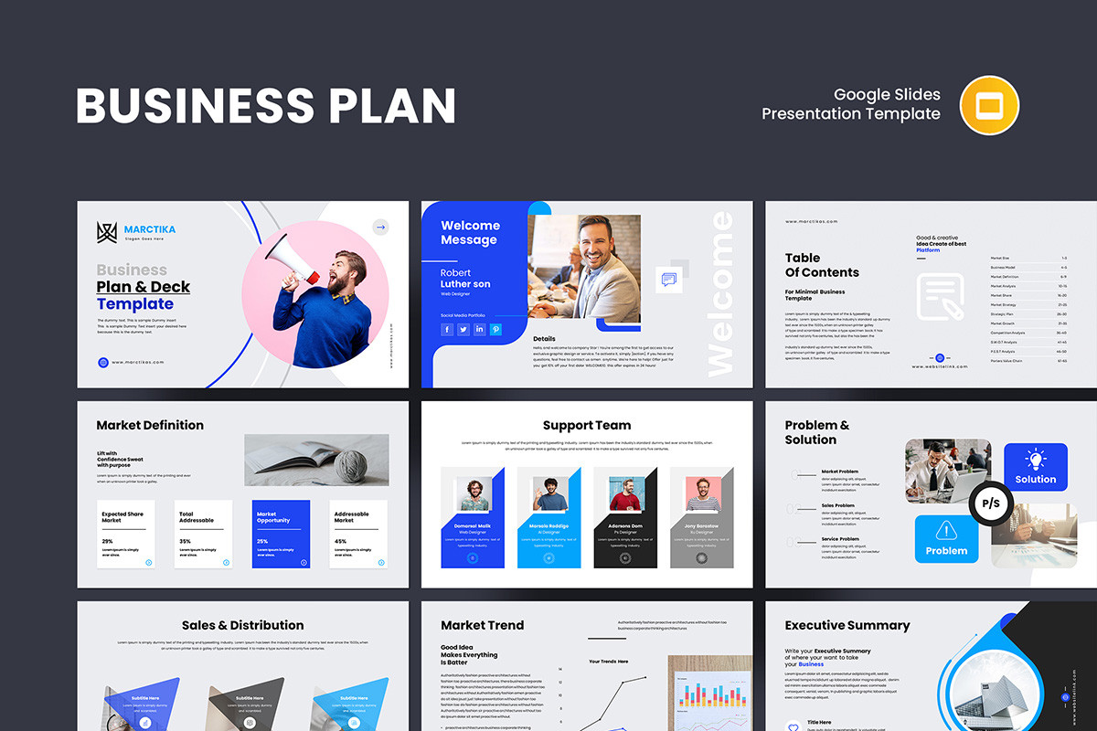 Business Plan Google Slides Template | Nulivo Market