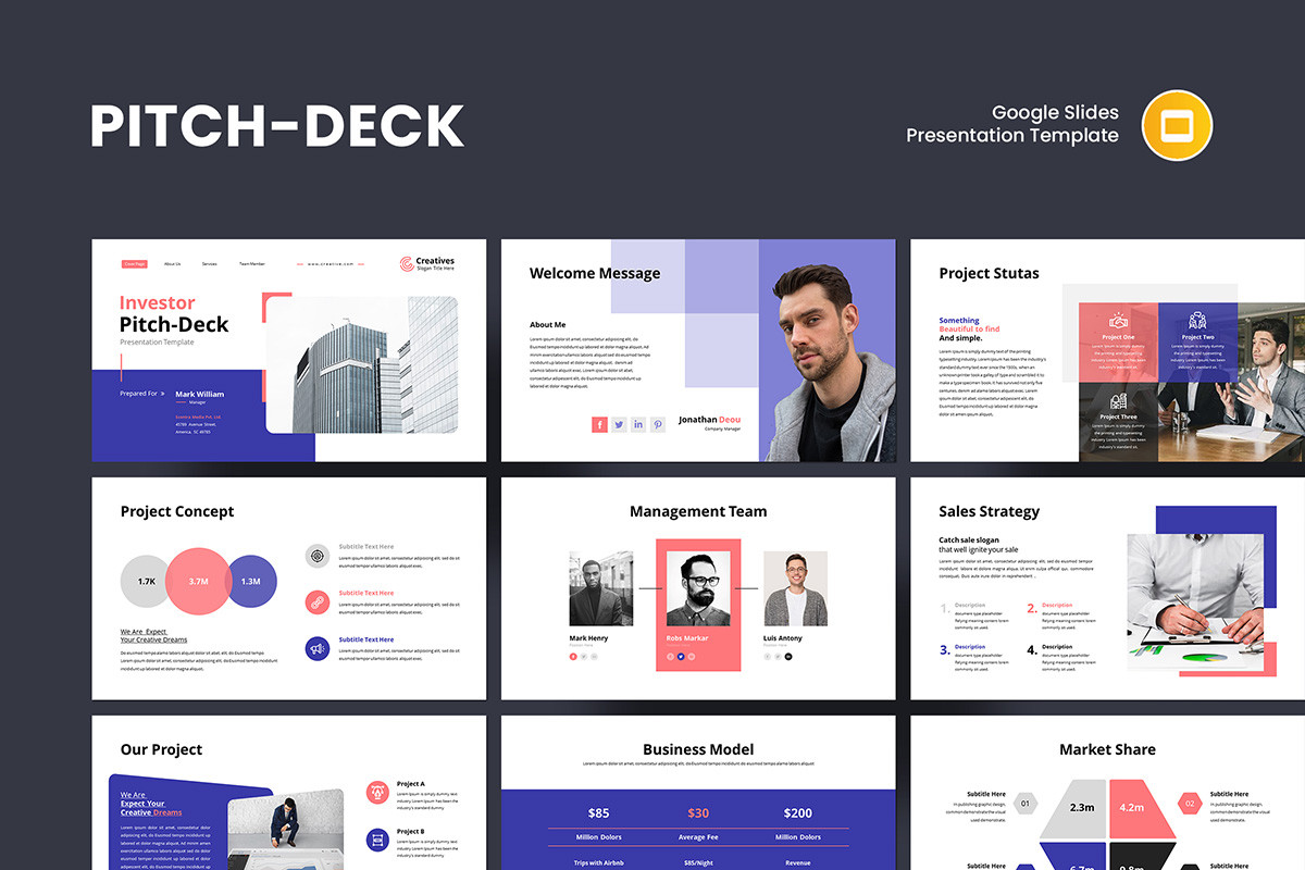 Pitch Deck Google Slides Template | Nulivo Market