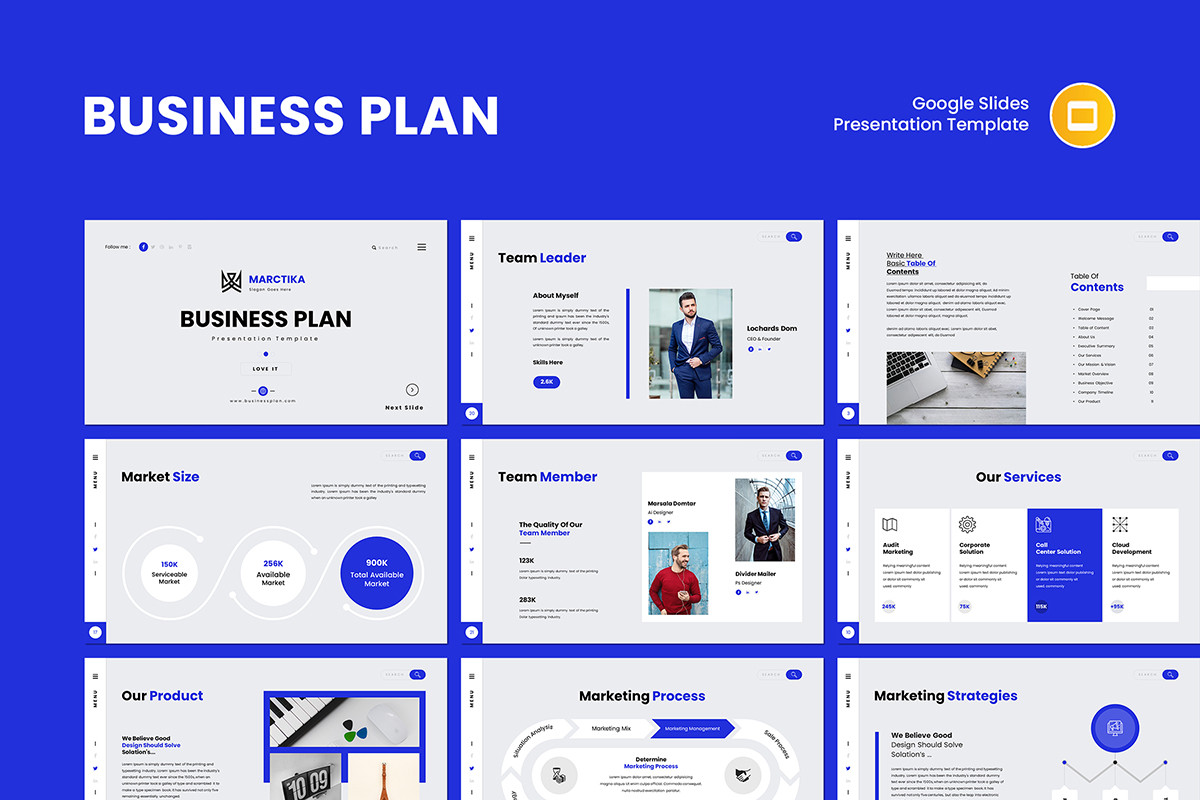 Business Plan Google Slides Template | Nulivo Market