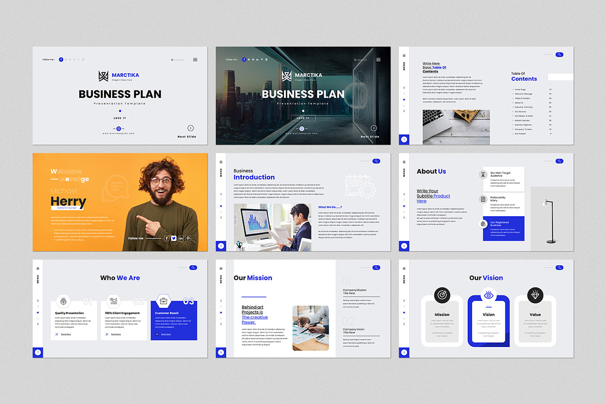 Business Plan Keynote Template | Nulivo Market