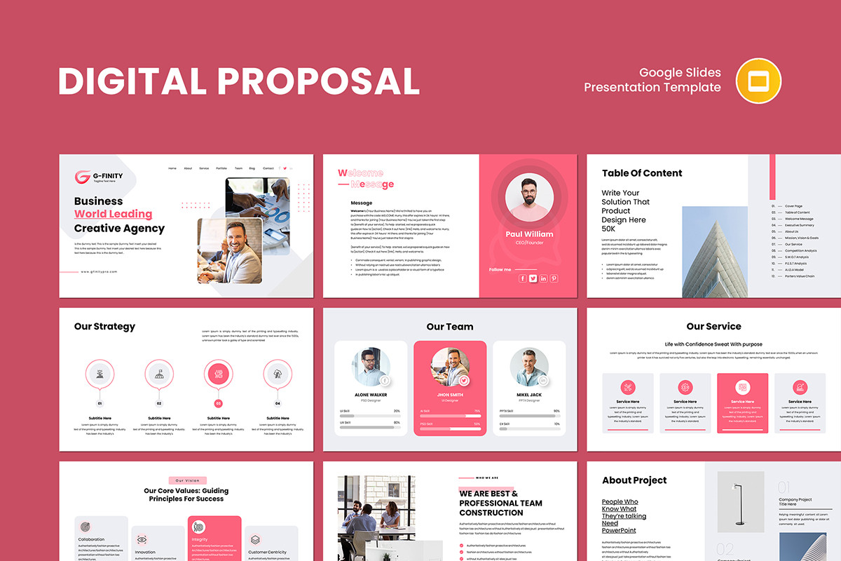 Digital Proposal Google Slides Template | Nulivo Market