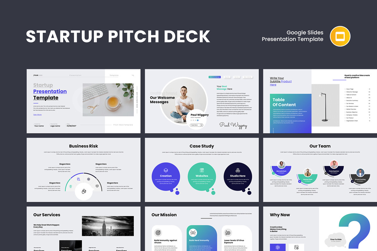 Startup Pitch Deck Google Slides Template | Nulivo Market