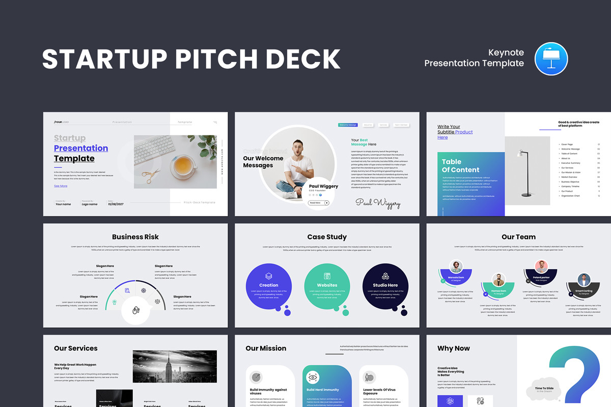 Startup Pitch Deck Keynote Template | Nulivo Market