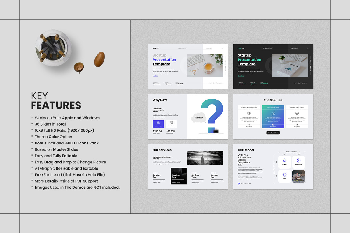 Startup Pitch Deck Keynote Template | Nulivo Market