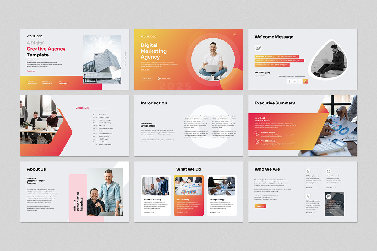 Digital Marketing Google Slides Template | Nulivo Market