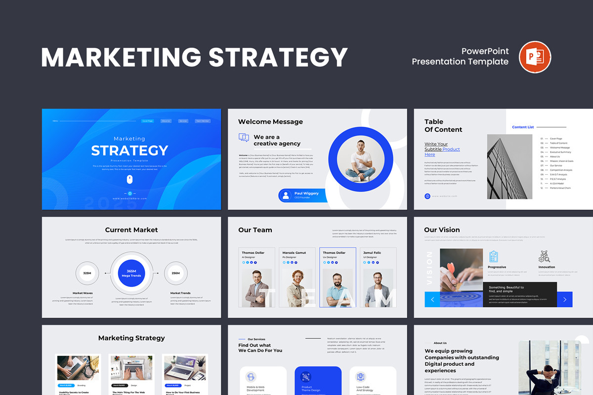 Marketing Strategy PowerPoint Template | Nulivo Market