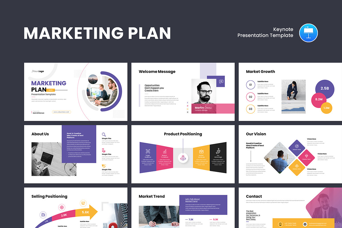 Marketing Plan Keynote Template | Nulivo Market