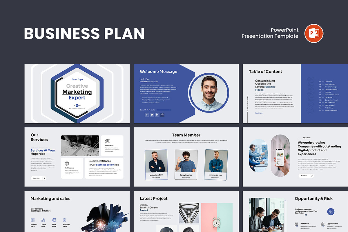Business Plan PowerPoint Template | Nulivo Market