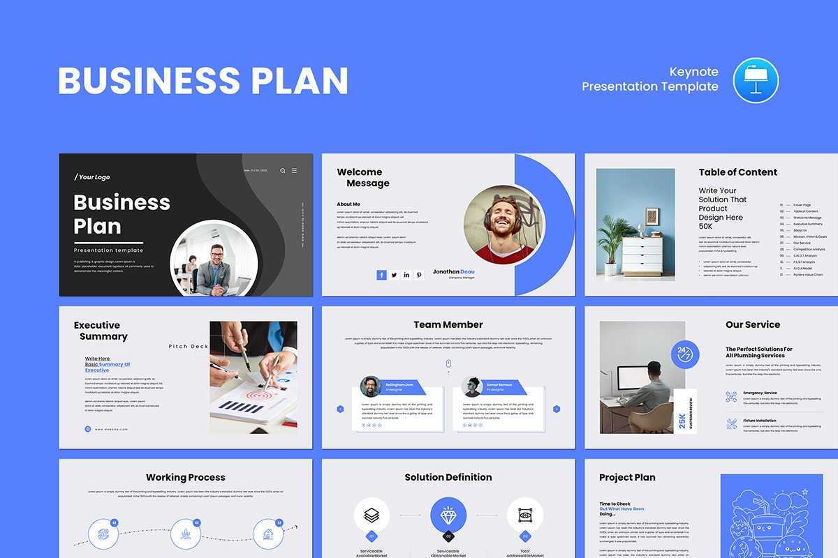 Business Plan Keynote Template | Nulivo Market