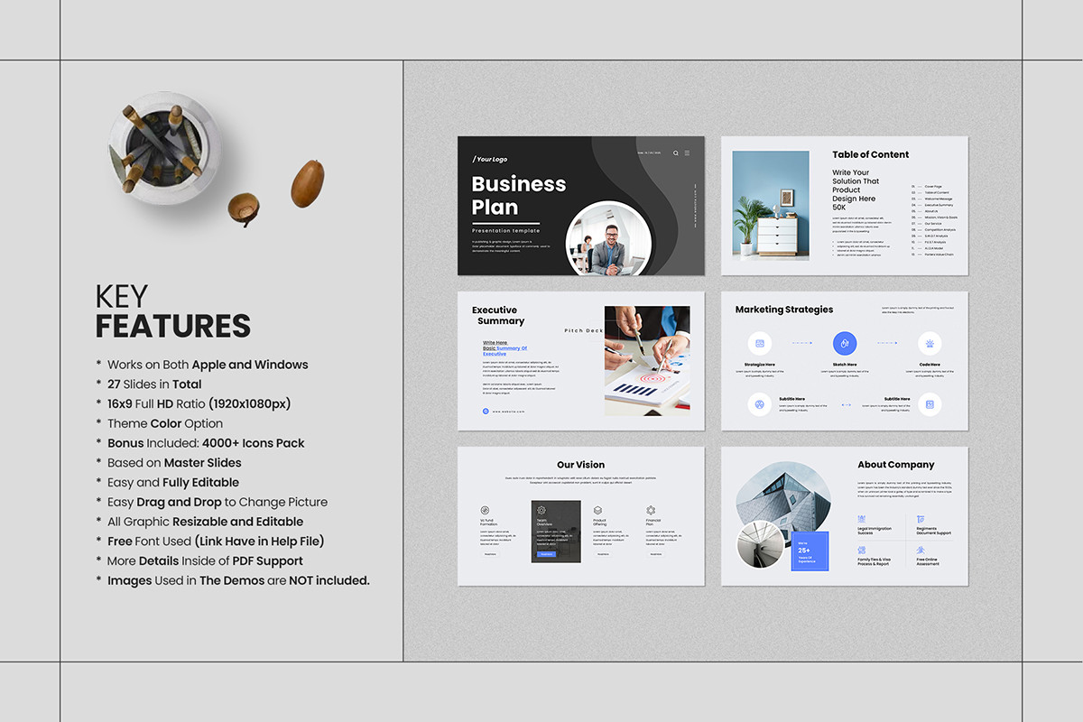 Business Plan Keynote Template | Nulivo Market