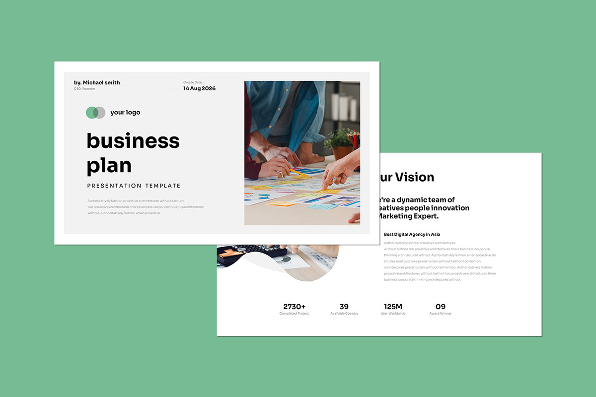 Business Plan Keynote Template | Nulivo Market