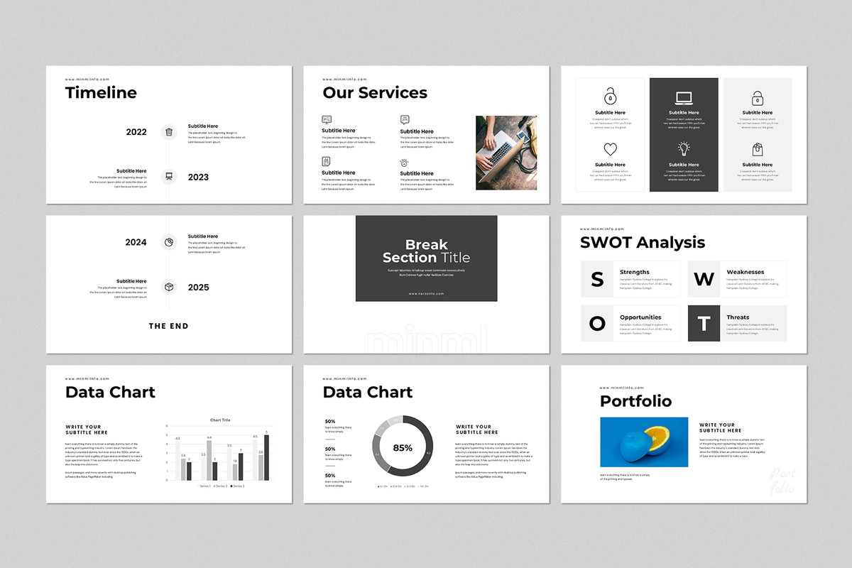 Minimal Google Slides Template | Nulivo Market