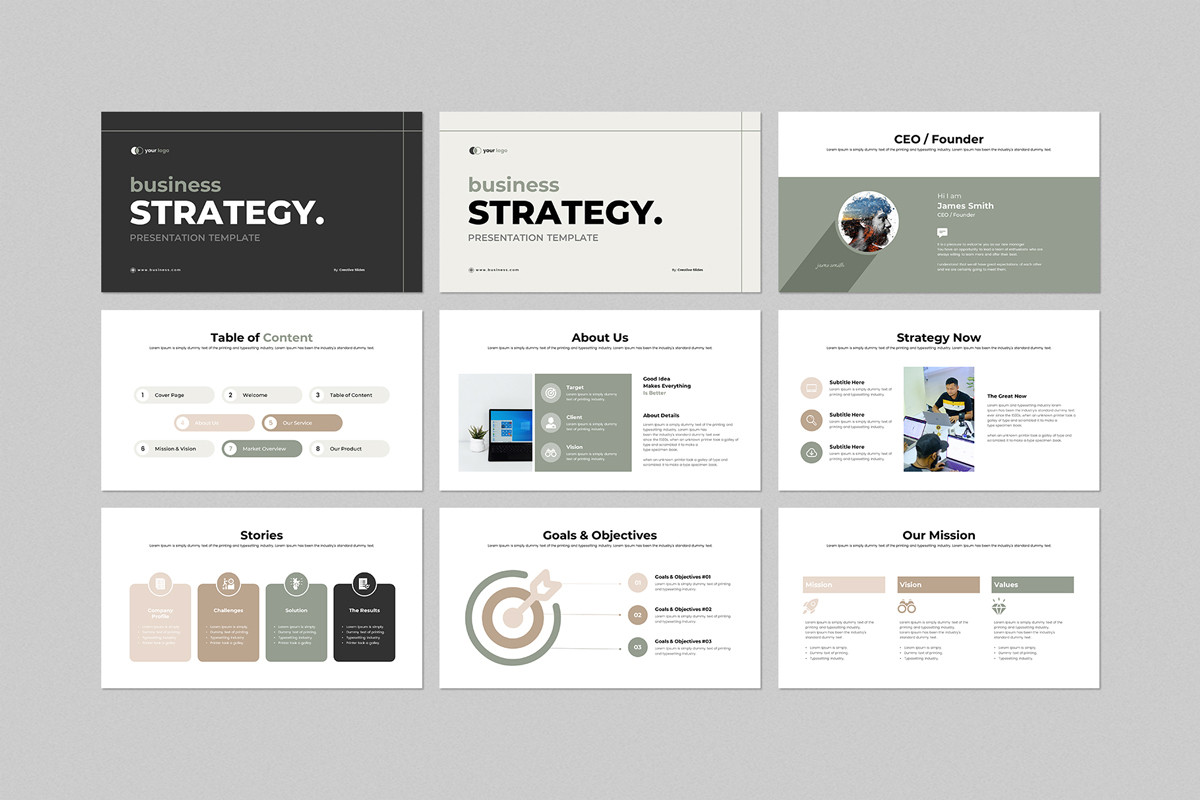 Business Strategy Presentation Template | Nulivo Market