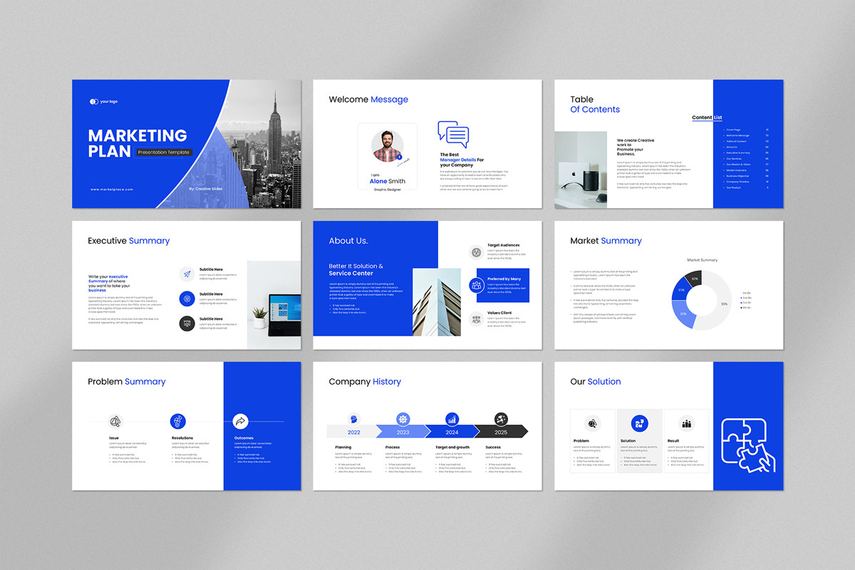 Marketing Plan keynote Template | Nulivo Market