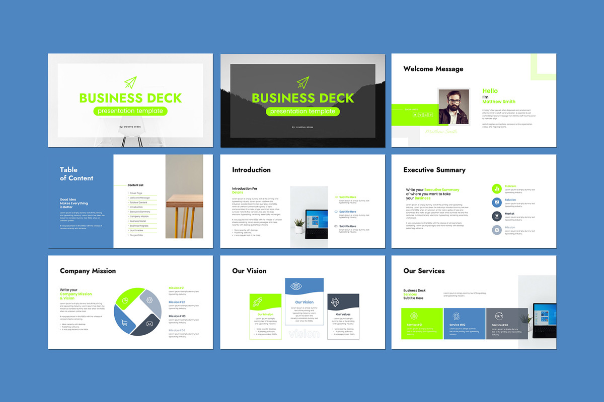 Business Deck Presentation Template | Nulivo Market