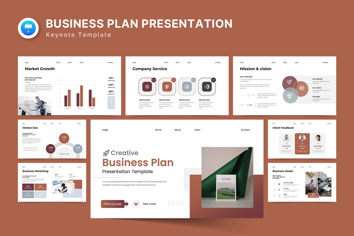 Business Plan Keynote Template | Nulivo Market