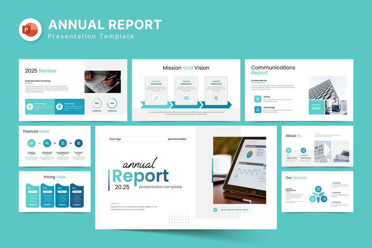Annual Report PowerPoint Template | Nulivo Market