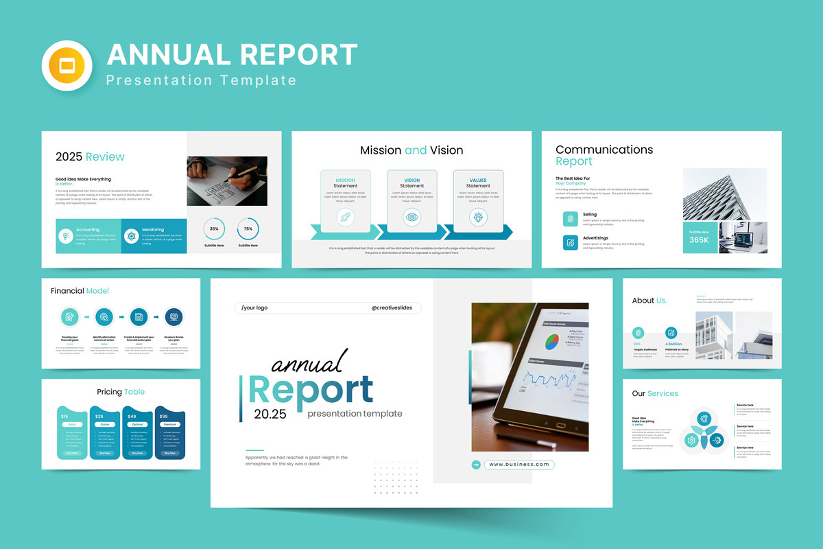 Annual Report Google Slides Template | Nulivo Market