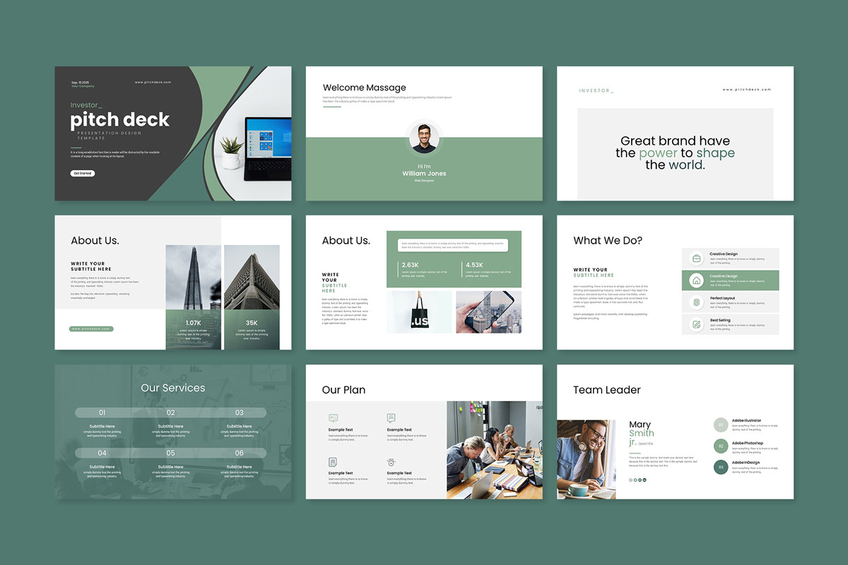 Investor Pitch Deck PowerPoint Template | Nulivo Market
