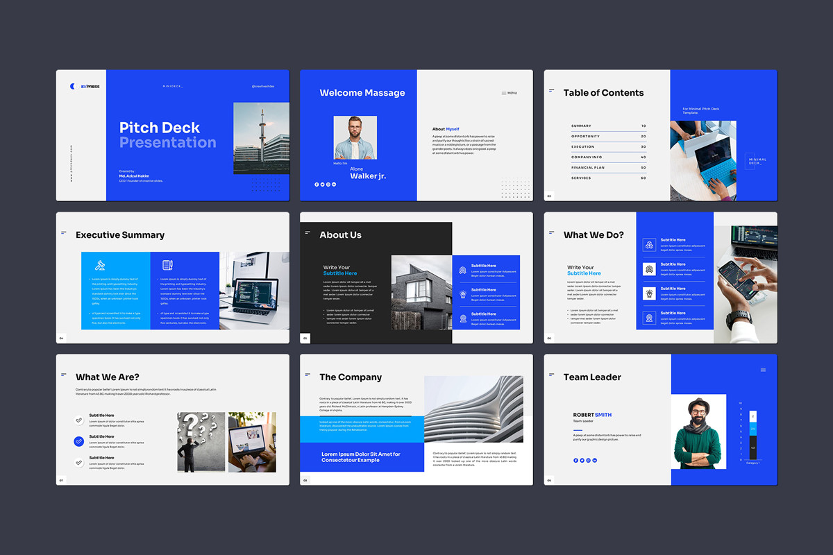 Creative Pitch Deck PowerPoint Presentation Template | Nulivo Market