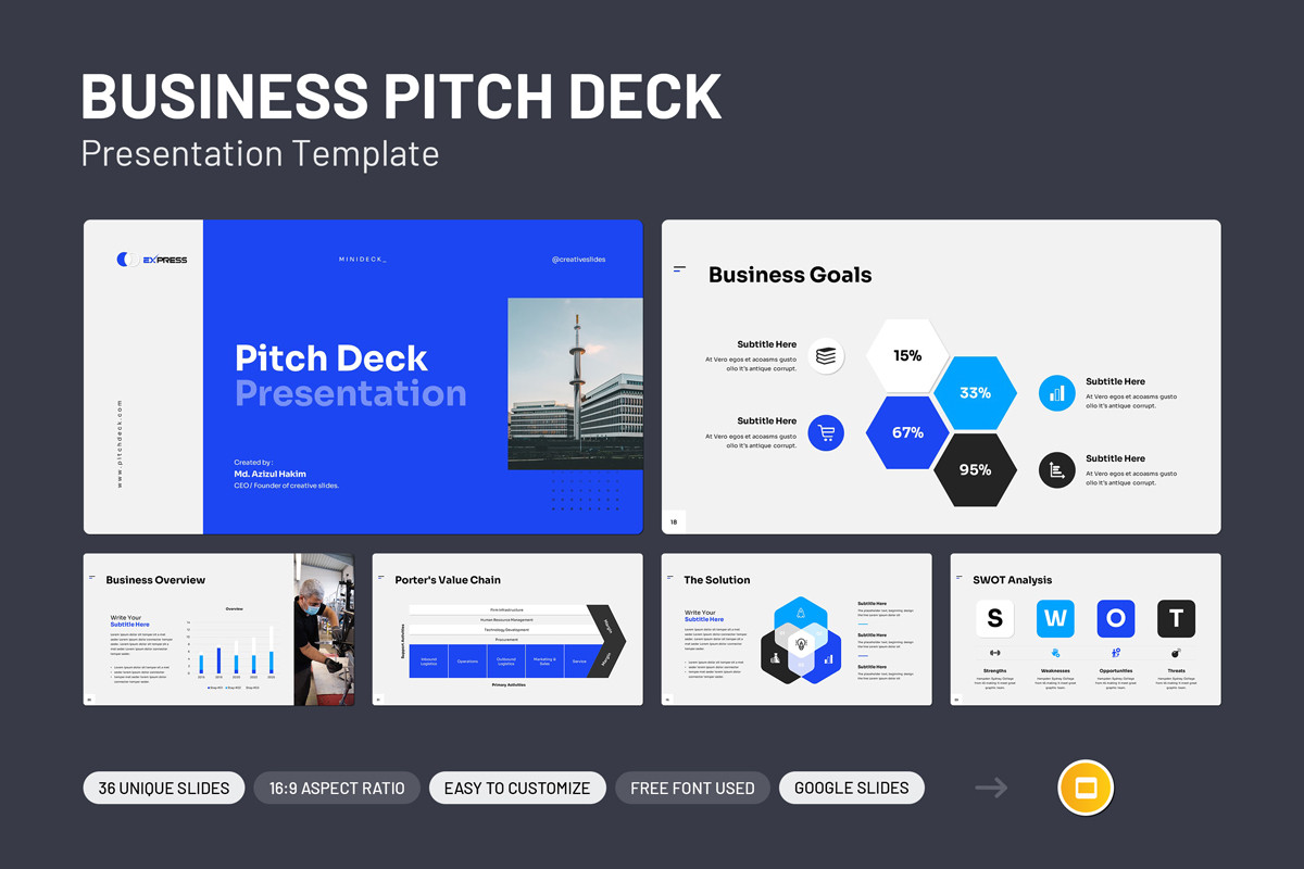 Creative Pitch Deck Google Slides Presentation Template | Nulivo Market