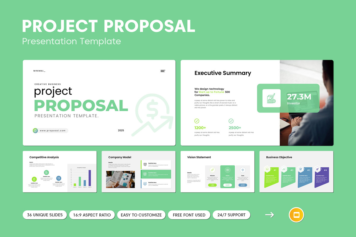 Project Proposal Google Slides Presentation Template | Nulivo Market